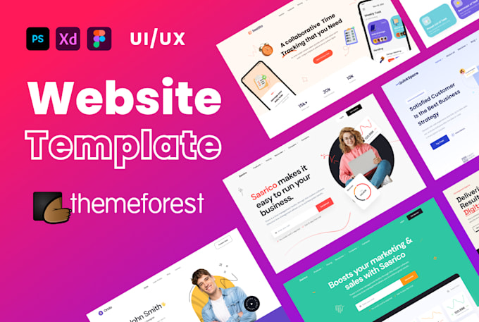 Design unique website ui ux template of themeforest standard in psd, figma, xd by Zubaear_uiux ...