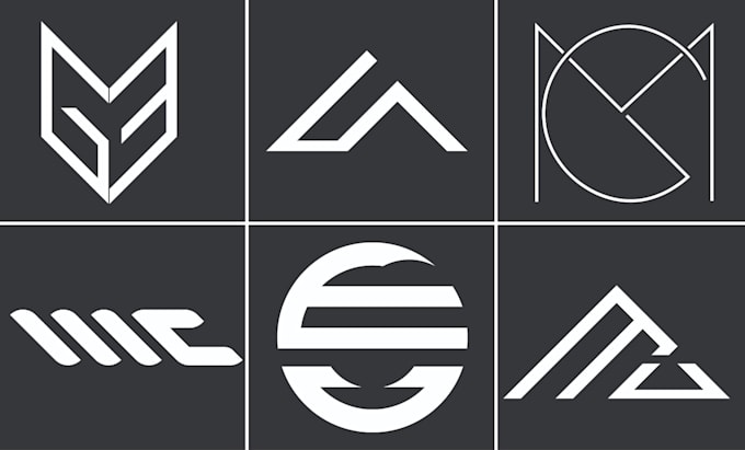 Create a minimalist monogram logo based on your custom initial by ...