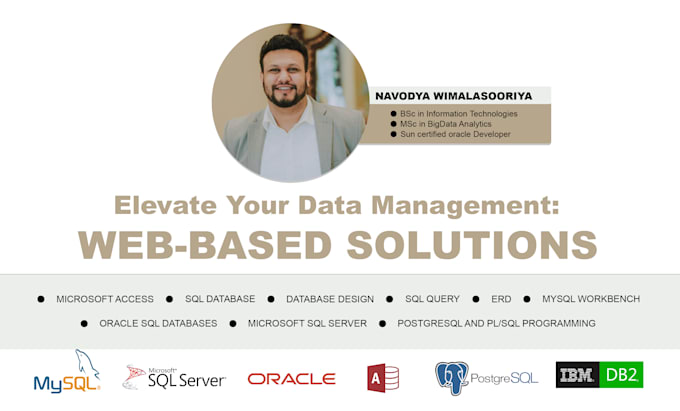 Design and developing any activity related to mysql, postgresql, oracle ... Design and developing any activity related to mysql, postgresql, oracle ...