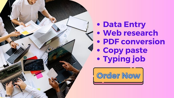 Do data entry, pdf conversion and make sheets of ms word, ms excel ...