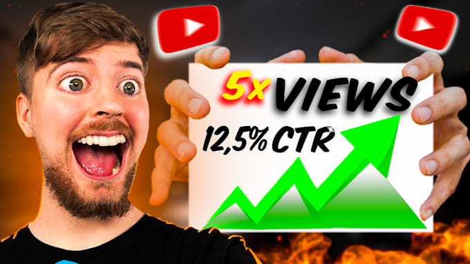 Create eyecatching youtube thumbnails to elevate your content by Reeqzie | Fiverr