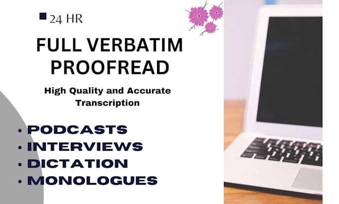 Transcribe your audio and video files by Murielnoble | Fiverr