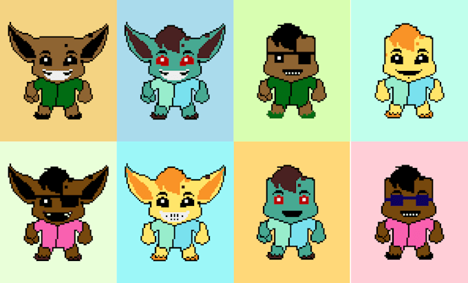 Create custom nft pixel art and crypto punk for your project by ...
