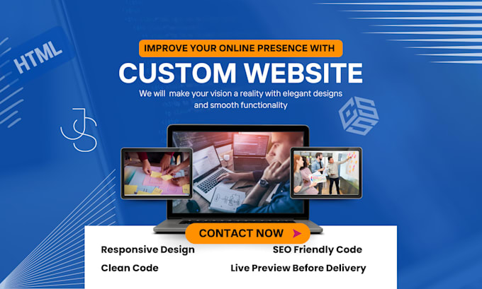 Do custom website html landing page design by Hyder_developer | Fiverr