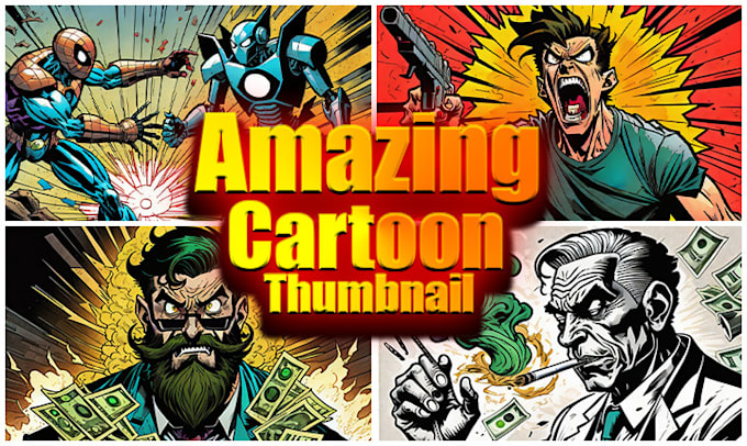 Draw cartoon thumbnail design for you in 10 hours by Kavishkala | Fiverr
