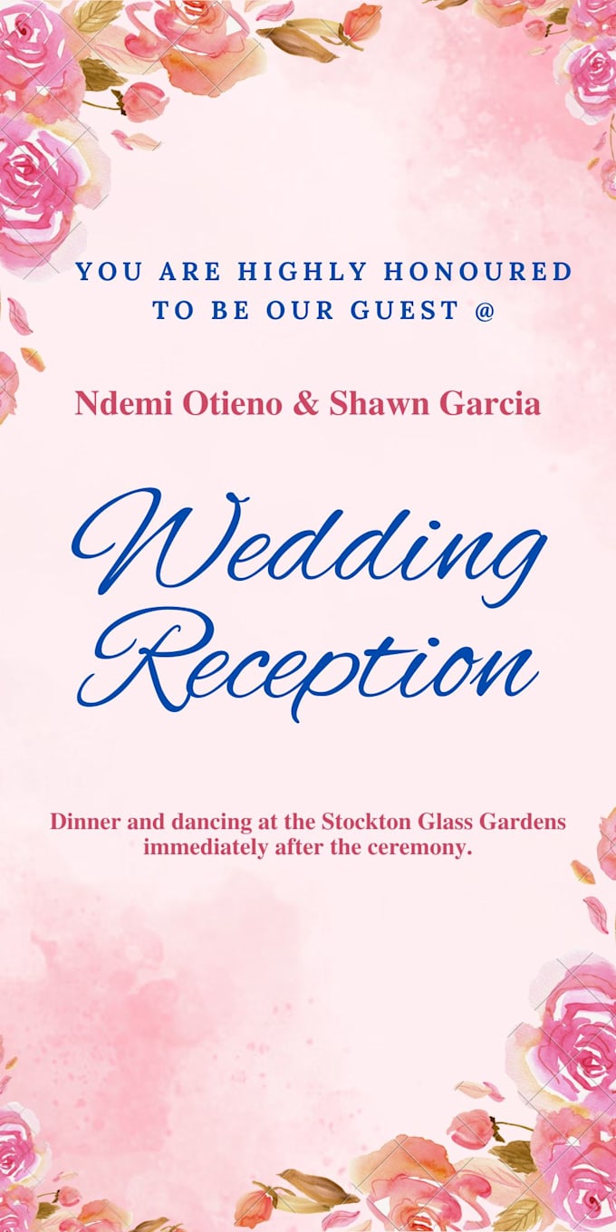 Design wedding or event postcard invitation design by Micxeechdesigns ...