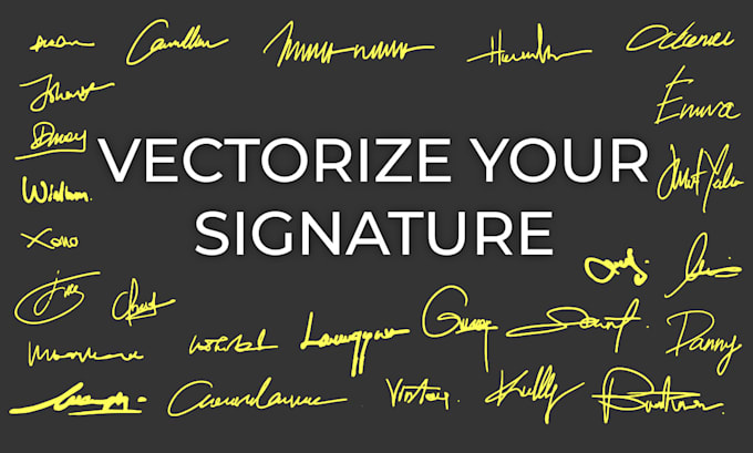 Vectorize your signature or handwriting by Stevenmeads | Fiverr
