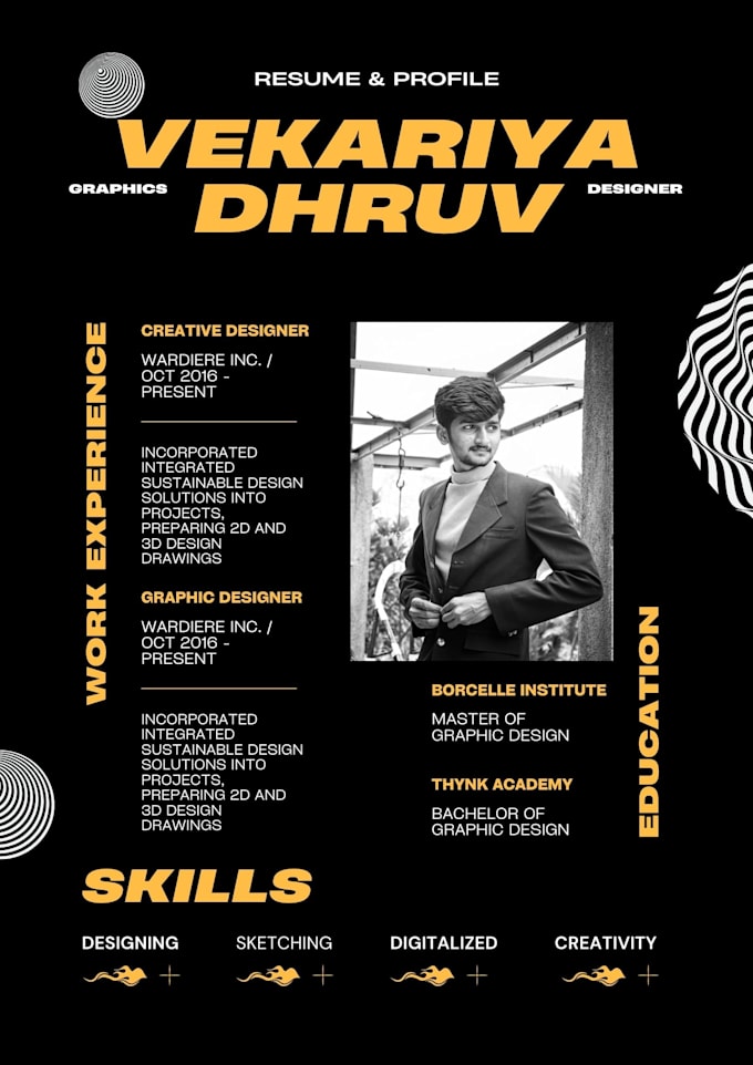 Designing and write resume and cv design by Grapher_dhruv | Fiverr