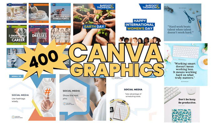 Create 400 canva graphics by Jvmnworks | Fiverr