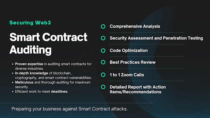 Audit your smart contracts by Alyyashar | Fiverr