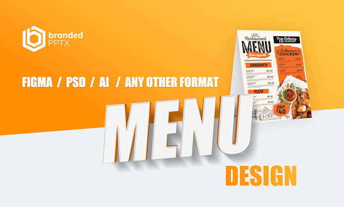 Create branded menu design by Brandedpptx | Fiverr