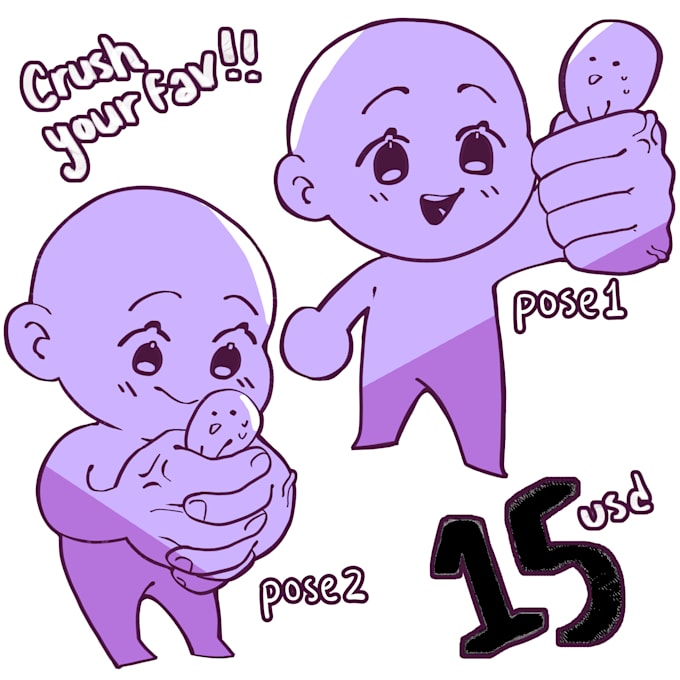 Anime chibi comms where you hold your favorite character by Niyabunz ...