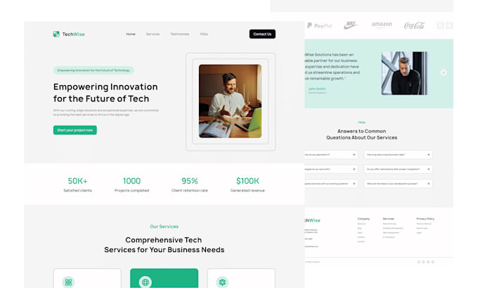 Design a modern responsive landing page website using figma by Loucoding | Fiverr