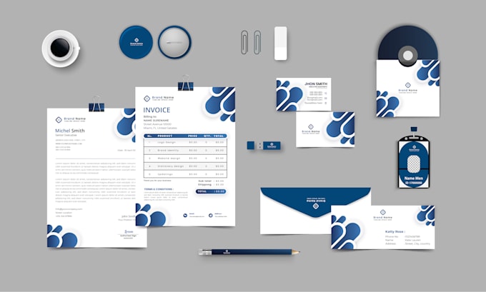 Do stationary, branding kit, letterhead, invoice business card by ...