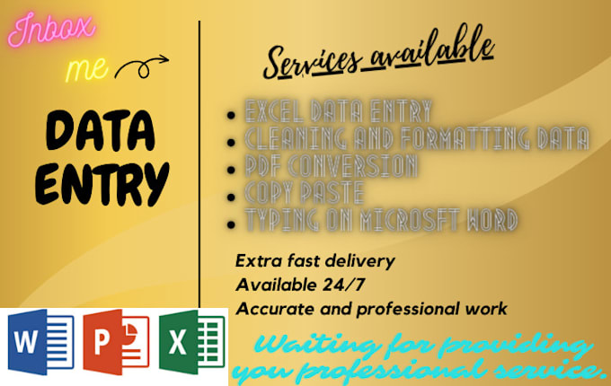 Excel data entry, mining, word data entry, virtual assisatant by Laura_typist | Fiverr
