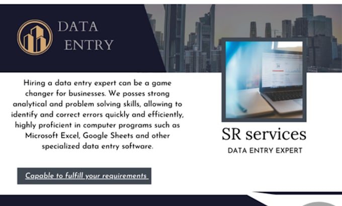 Do data entry, writing cvs, presentation design, editing by Sr ...