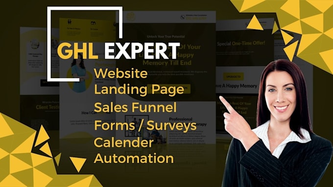 Build gohighlevel sales funnel, gohighlevel landing page, ghl website ...