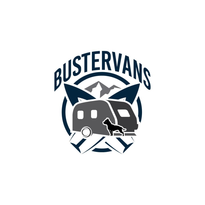 Design good looking buster vans with dog logo by Alica_hassell | Fiverr