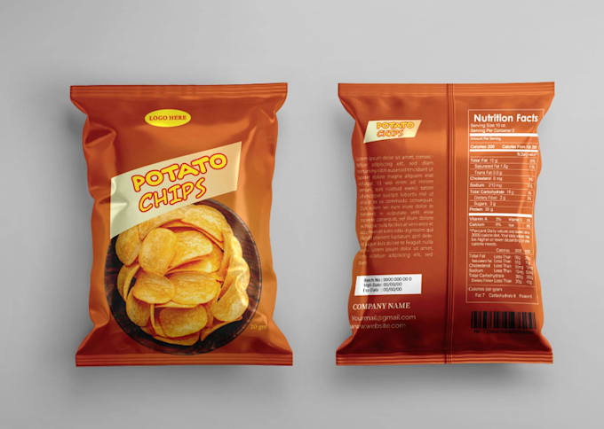 Potato chips label design by Alexteamnate | Fiverr