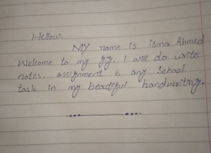Write notes and assignment in my own handwriting by Iftikharahmed76 ...