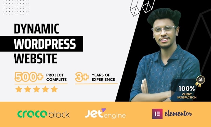 Build dynamic wordpress website with crocoblock, elementor pro, jet engine by Sunjidrayhan | Fiverr