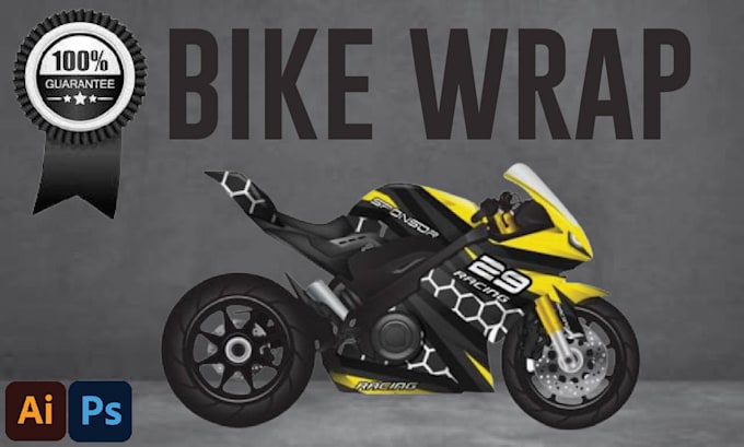 Design custom racing motorcycle bicyclewrap by Zarakhirat | Fiverr