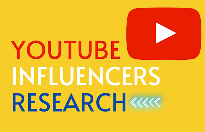 Find best youtube influencers by Hasan1_seo | Fiverr