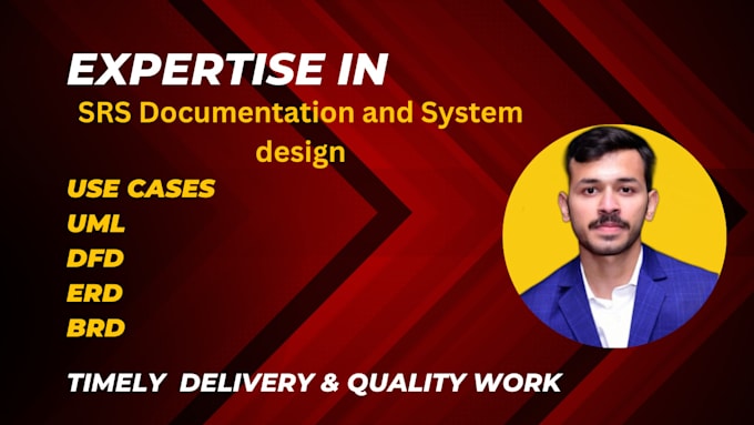 Write srs documentation and sytem design with uml diagrams by Qamar_badar | Fiverr