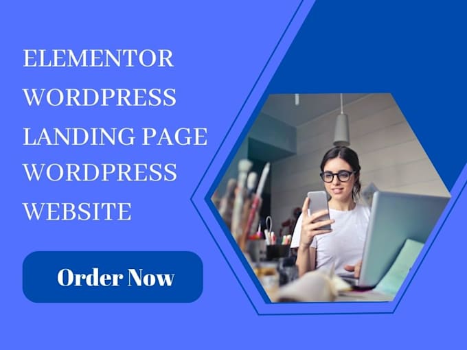 Create a modern elementor wordpress landing page, wordpress website