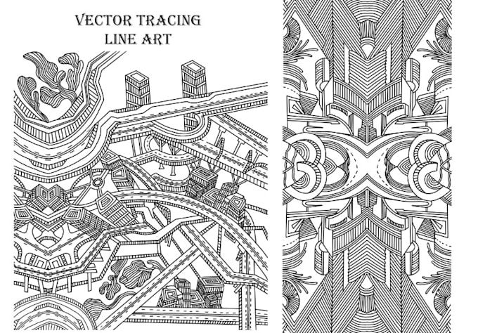 Draw a detailed vector line art illustration for you by Faiza_javed1 ...