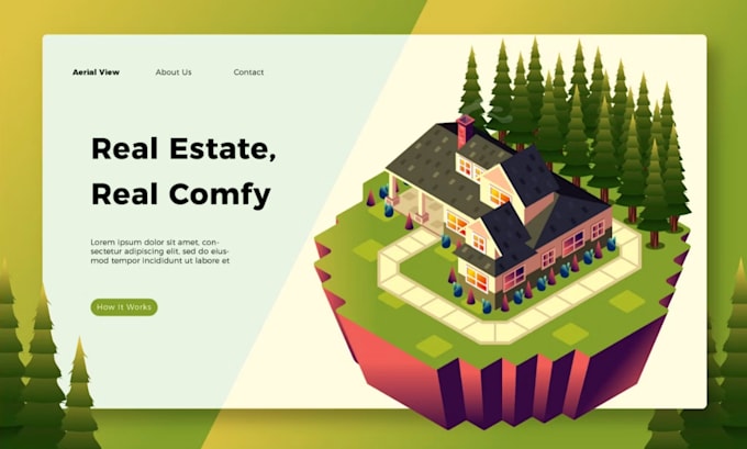 Design homepage hero image section website landing page design by ...