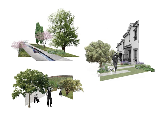 Create beautiful architecture minimalistic collages by Alfredosgm | Fiverr