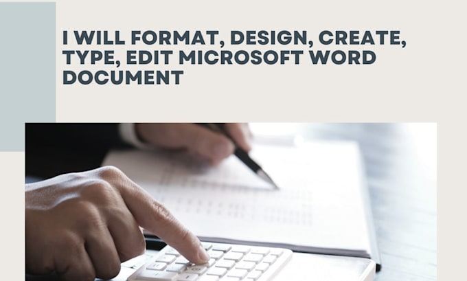 Format, design, create, type, edit microsoft word document by ...