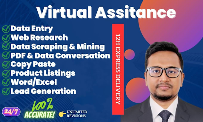 Be virtual assistant for all types of data entry and copy paste jobs by ...