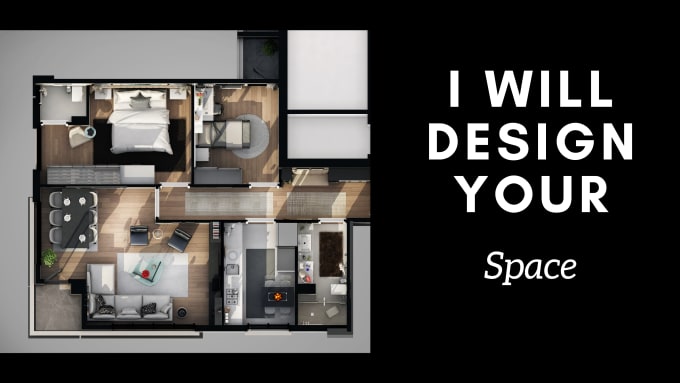 Be your interior designer, floor plan designer, and 3d visualizer by A_x_r_designer | Fiverr