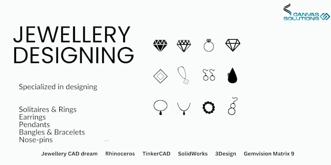 Make 3d printable jewelry designs by Canvasolution | Fiverr