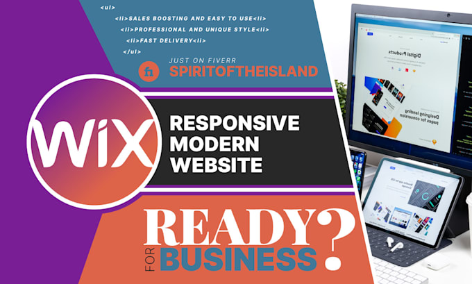 Build a modern and unique responsive wix website by Spiritoftheisle ...