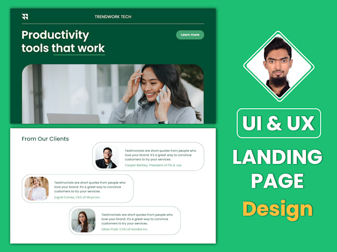Best landing page ui ux design services for websites and mobile apps in ...
