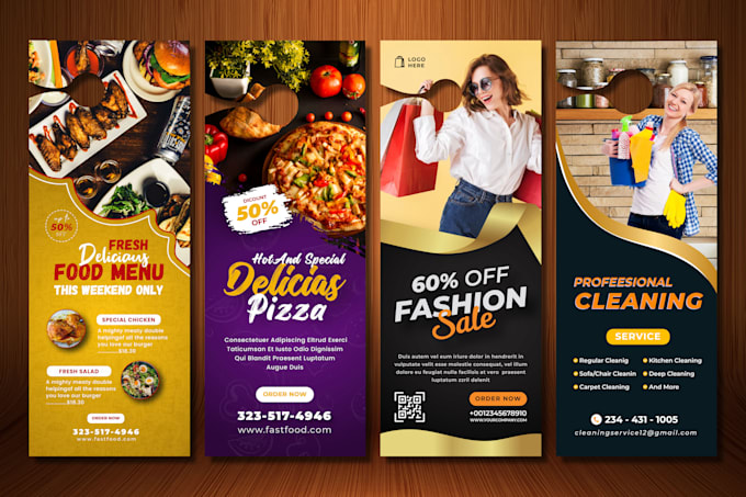 Design eye catching door hanger, postcard, rack card design in 12 hours ...