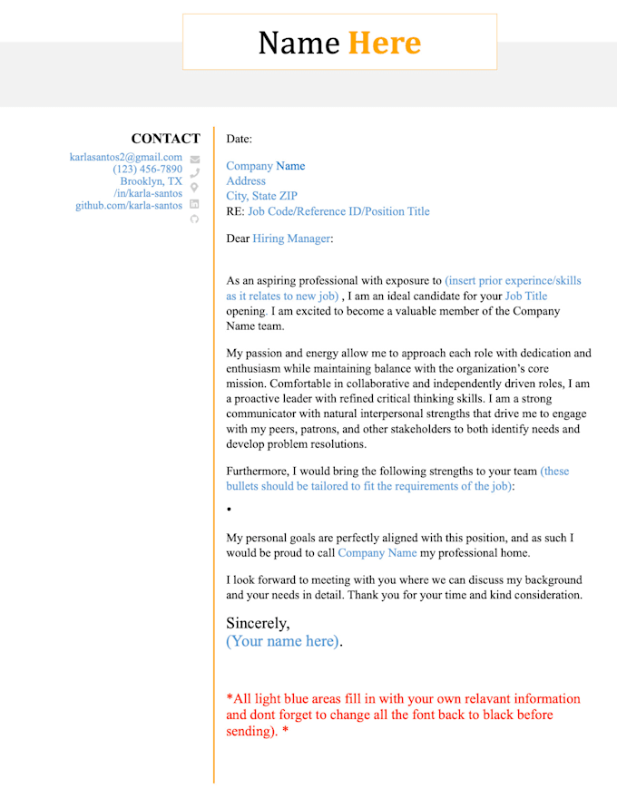Craft a compelling cover letter and resume template by Briannalee_ | Fiverr