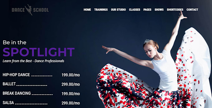 Design dance website, dance audio website dance school website by Tim ...