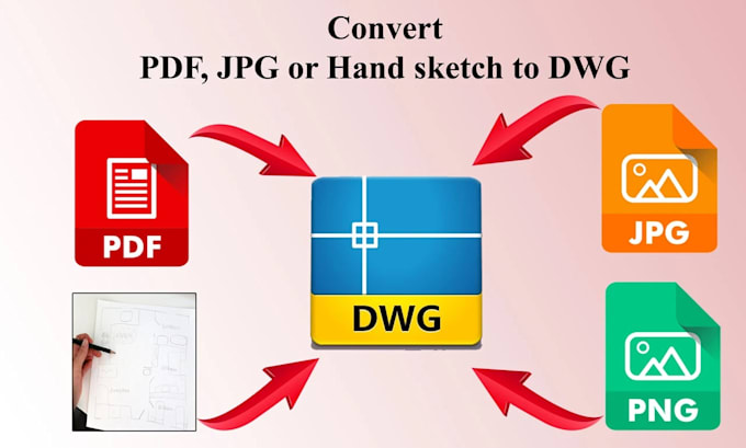 Convert pdf,sketch, jpg to autocad, cad,dwg,dxf and dwf by Abdelmoament | Fiverr