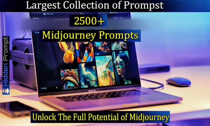 Provide 2500 plus professional midjourney ai prompts guide by Hiddenprompt | Fiverr