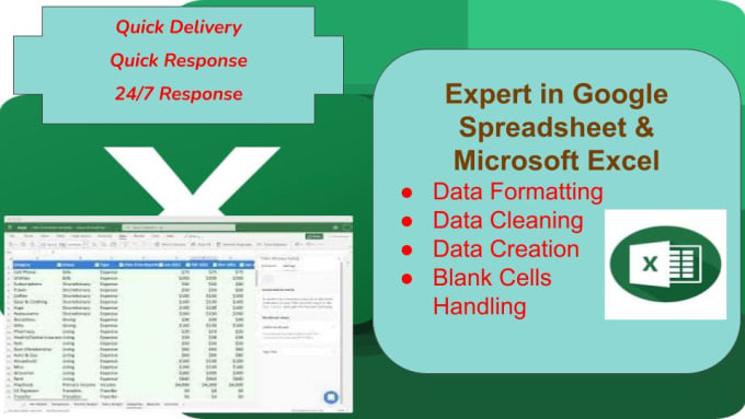 Do excel data cleaning and reformatting by Fiza_minhas | Fiverr
