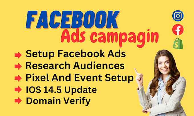 Be facebook ads campaign, fb ads, instagram ads with fb ads manager by Mostariweb | Fiverr