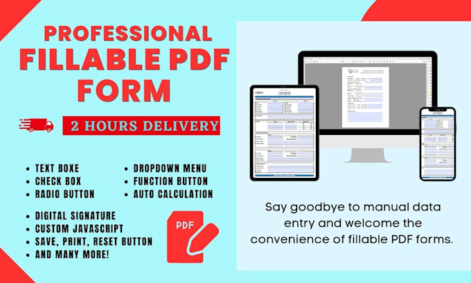 Design pdf forms and convert to a fillable pdf form by Tahirtariqart ...