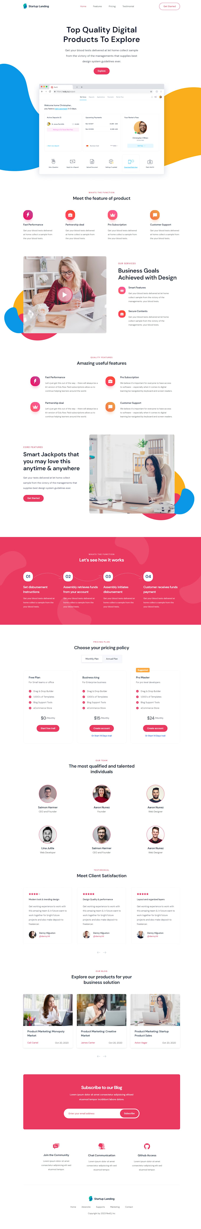 Create An Awesome Landing Page With React Next Js By Sebabratakundu