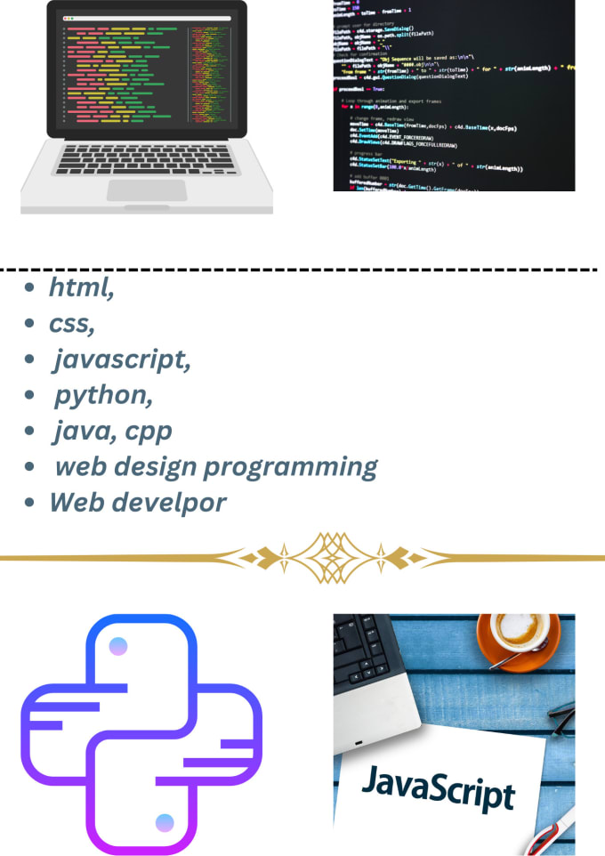 Do Html Css Javascript Python Java And Web Design Programing By Binii2691 Fiverr