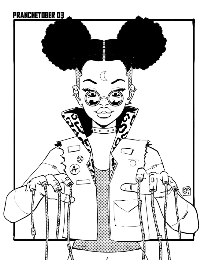 Create manga style afro futuristic cyberpunk characters by Massai_ | Fiverr