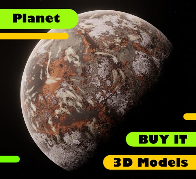Create fantastic 3d models of the planets by Vasylysak | Fiverr